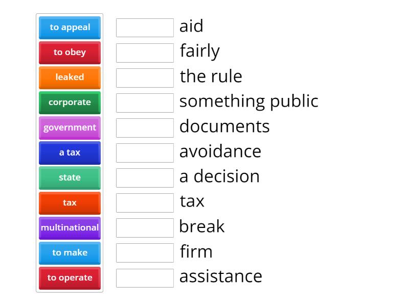 Ikea and tax - Match up