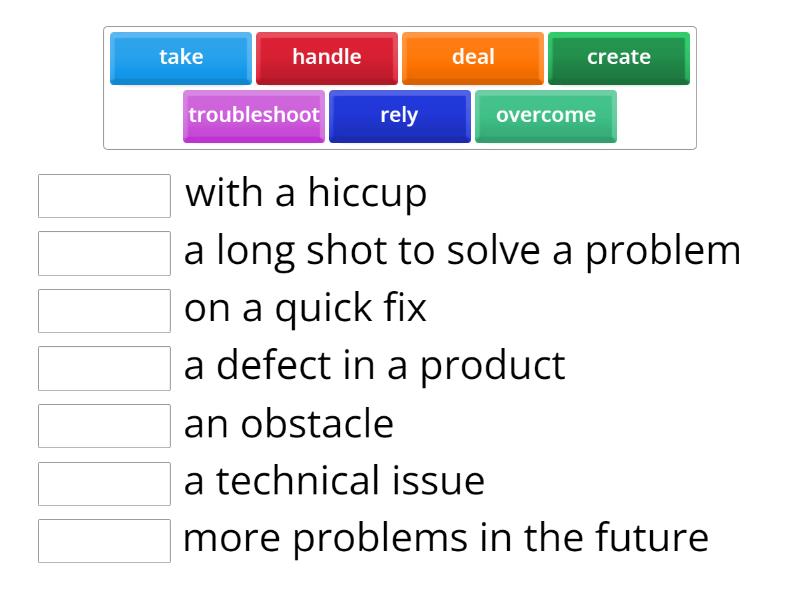 solving problems - Match up