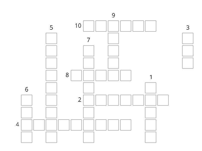 LEGO - Crossword - Crucigrama