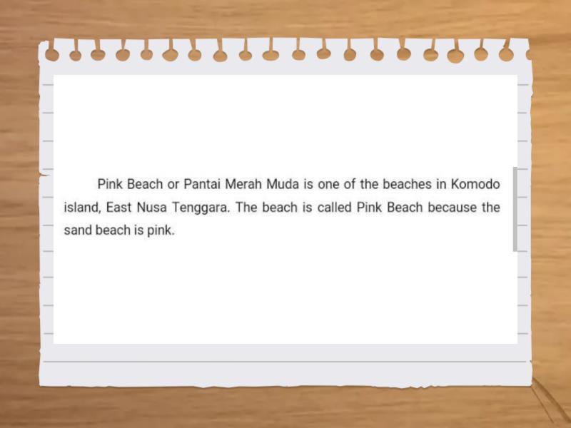 Structure of Descriptive Text - Flash cards
