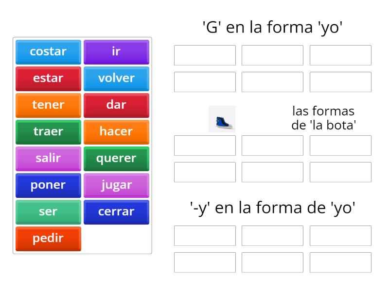 Presente: verbos locos - Group sort