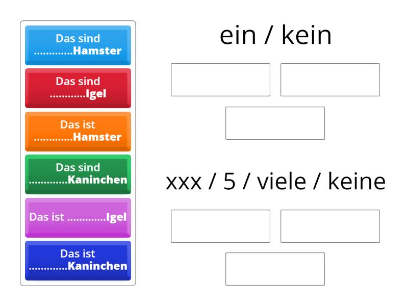 ist / sind - Group sort
