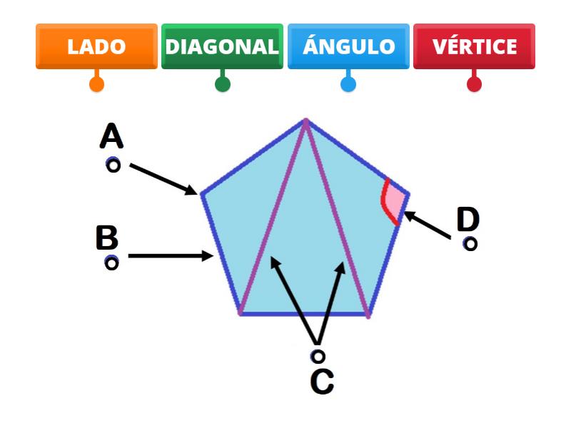 1. Partes de un polígono - Diagrama con etiquetas