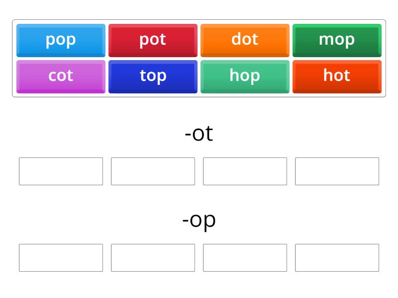 Oxford Phonics 2 unit 6 p.8 - Group sort