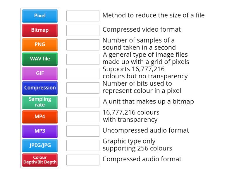 Standard File Formats N5 Computing Science - Match up