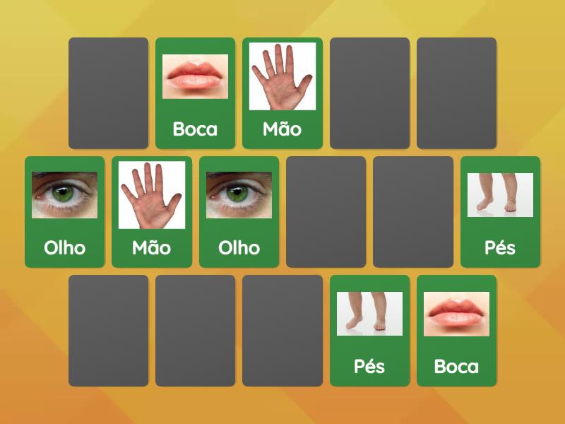 Partes do corpo 2 - Matching pairs