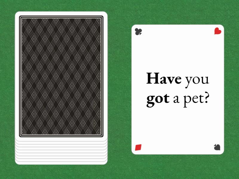 Have/Has got: Interrogative form - Speaking cards