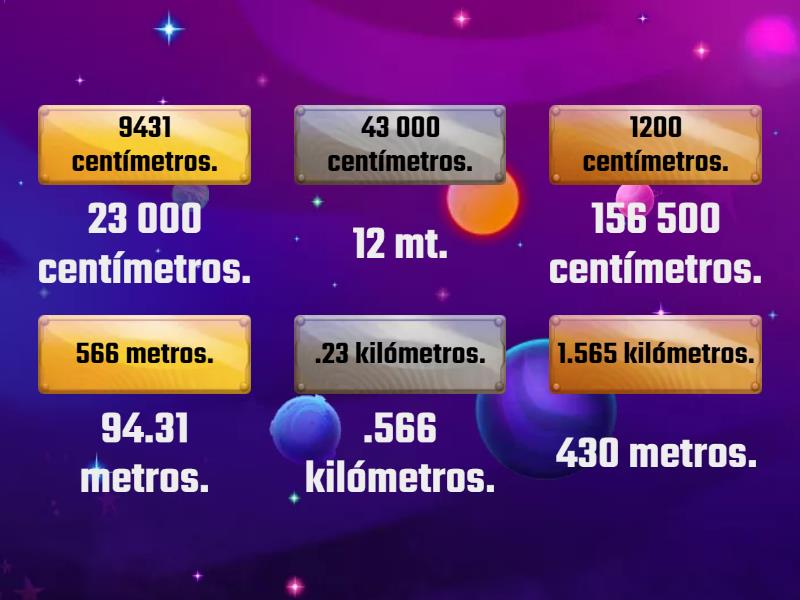 Conversión de unidades - Match up
