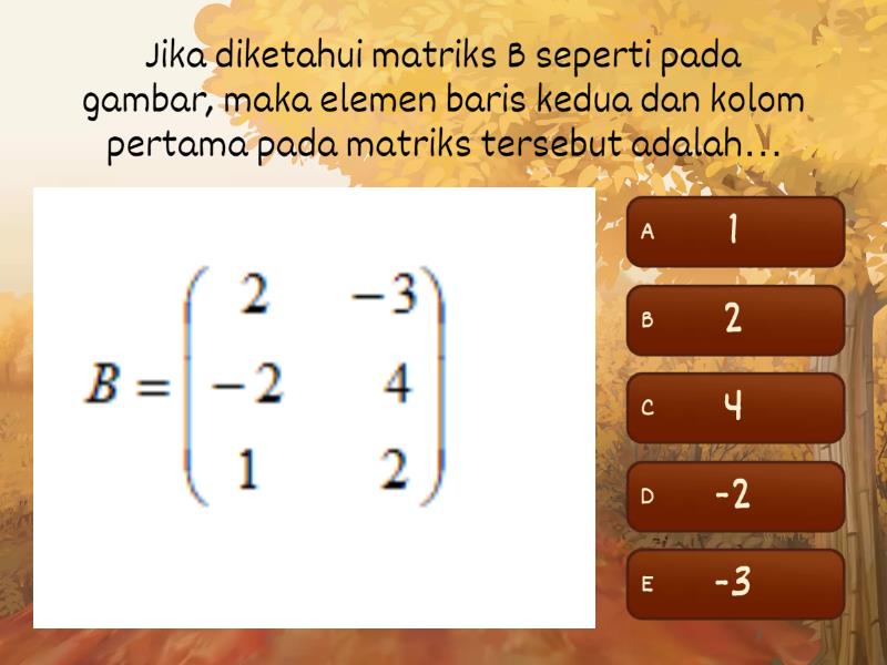 SOAL MATRIKS - Cuestionario