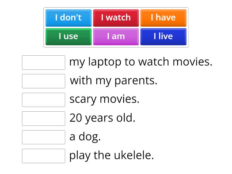 This is me- Game - Match up