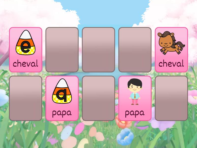 Mémory voyelles sons - Matching pairs