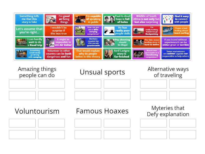 GOLD 2 - UNIT 4 - Group sort