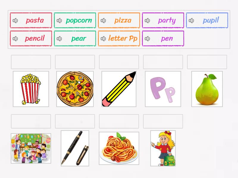 Grade 2 - Letter Pp - Match up