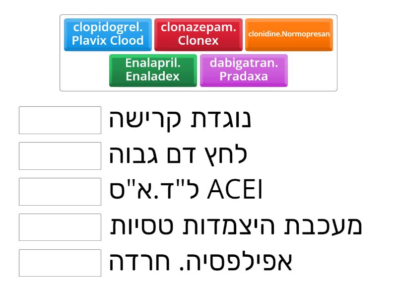 תרופות #4 - Match up