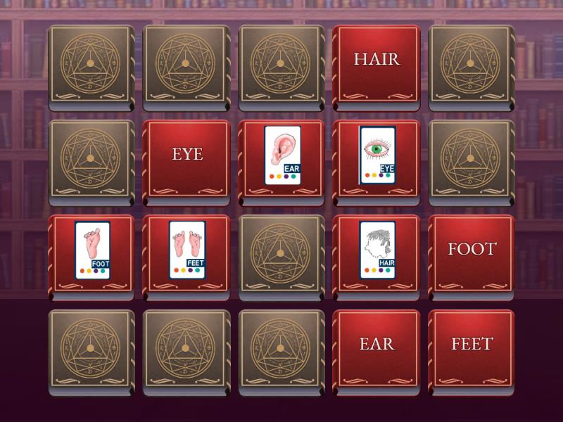 LESSON 5: Body and face (memory game) - Parejas