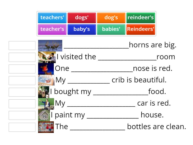 Possessive Nouns - Match up