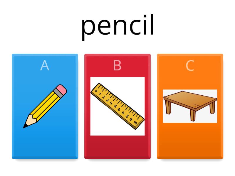 Review Vocabulary ; Classroom objects - Quiz