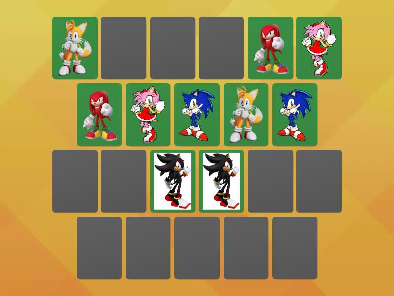 sonic cards - Matching pairs