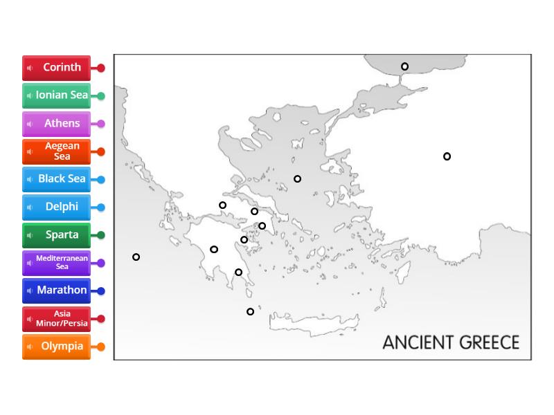 Ancient Greece City States - Labelled diagram
