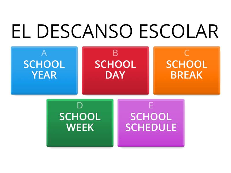 ESP 2 ¿QUÉ HACES DURANTE EL DESCANSO ESCOLAR? - Quiz