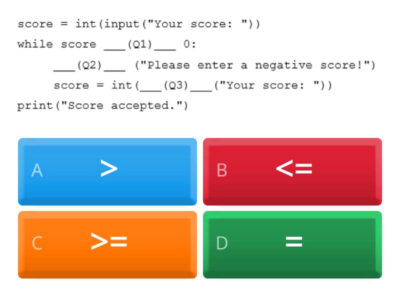 S2 Python Plenary - Conditional Loops - Quiz