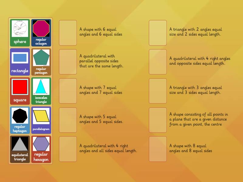 Geometric Descriptive Shapes - Match up