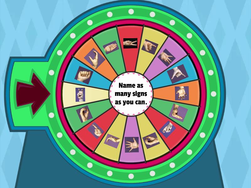 ASL Handshapes - Spin the wheel