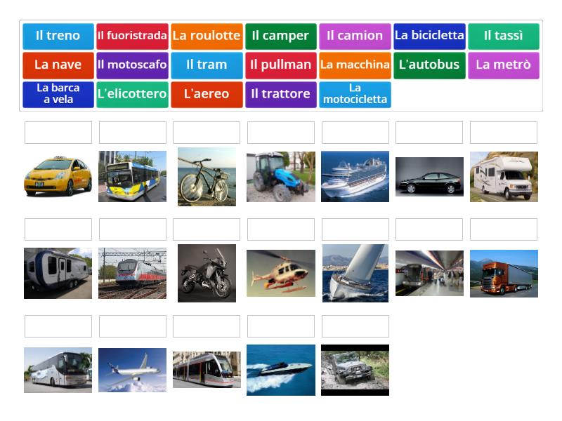 I mezzi di trasporto - Match up