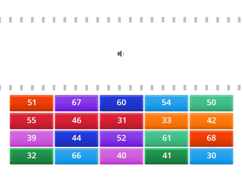 Chiffres 30 - 69 - Find the match