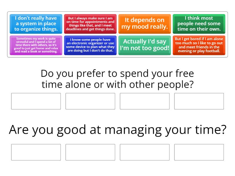 Speaking structure - Group sort