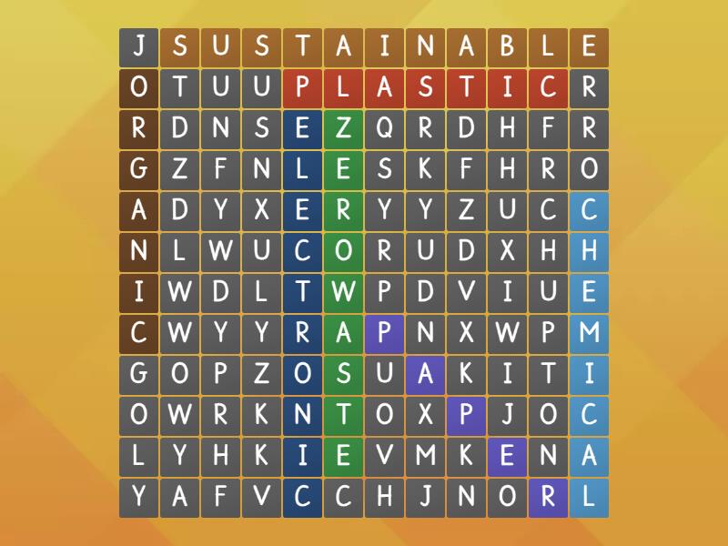 Zero Waste - Wordsearch
