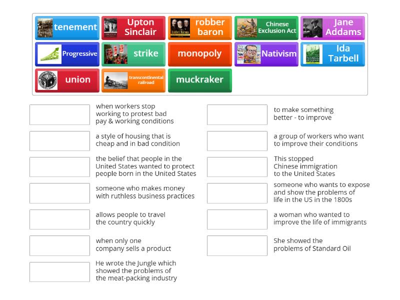 Progressive Era - Match up
