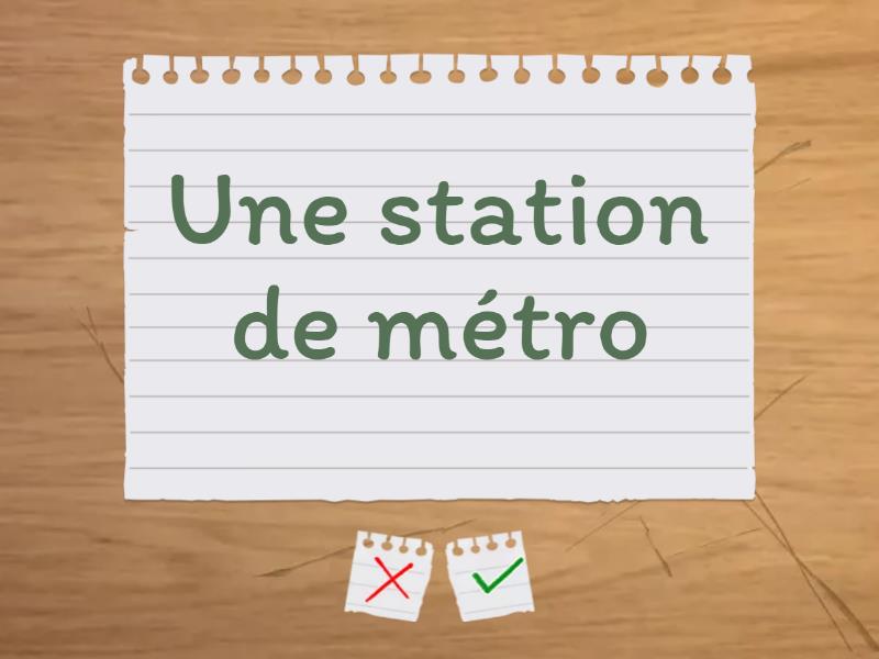 Le metro - Flash cards