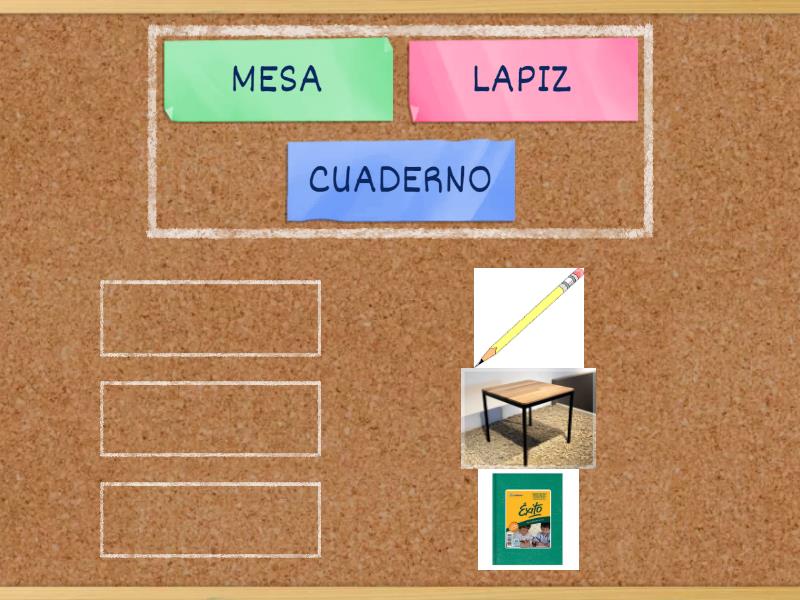 ELEMENTOS DEL AULA - Match up