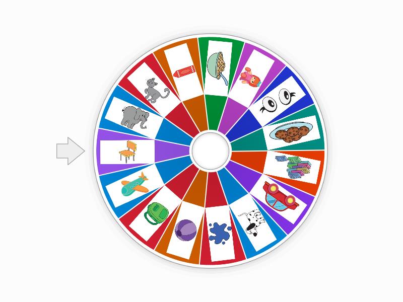 PRE KINDER VOCABULARY (1) - Spin the wheel