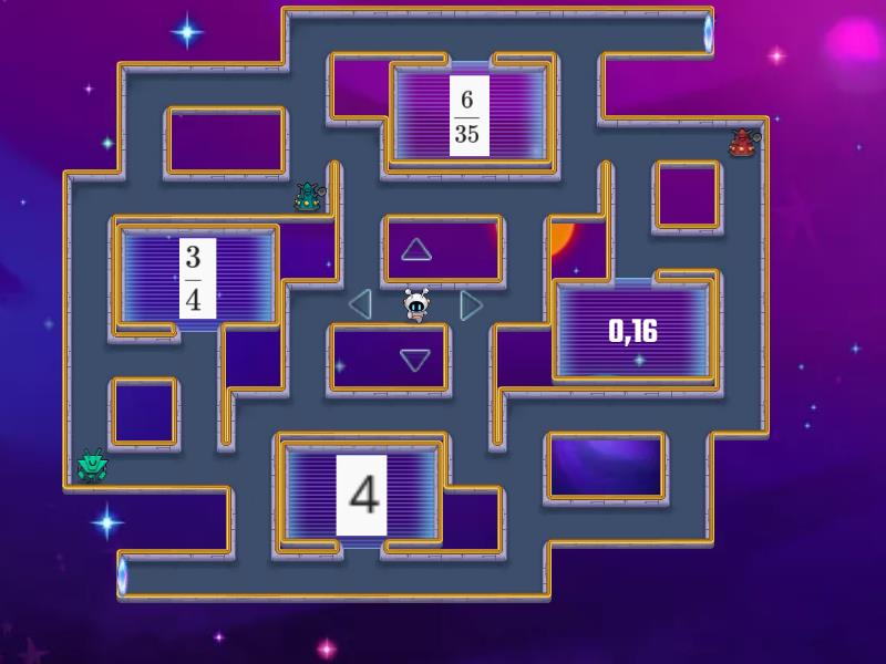 Game Operasi campuran pecahan - Maze chase