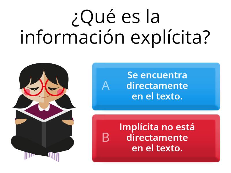 Textos implícitos y explícitos - Cuestionario
