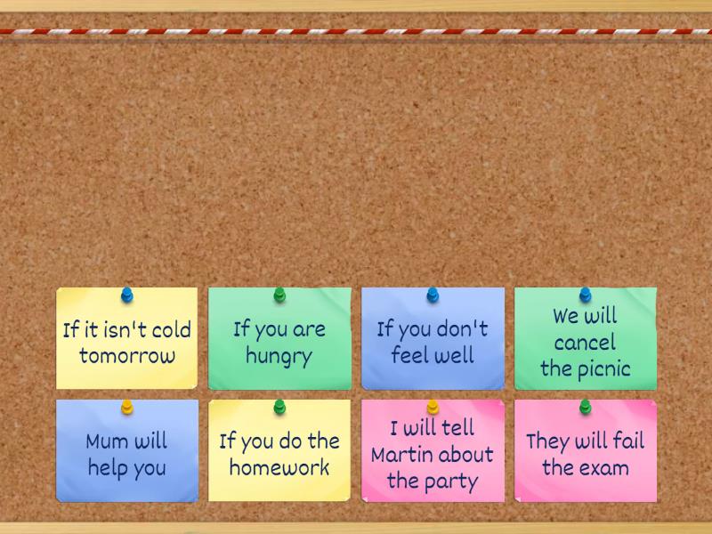 First conditional - Find the match