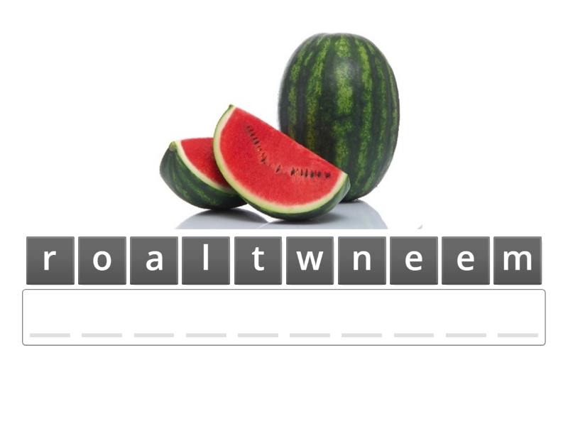 FRUITS AND VEGETABLES - Anagram