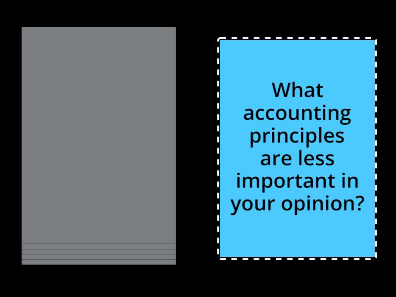 Accounting principles - Speaking cards