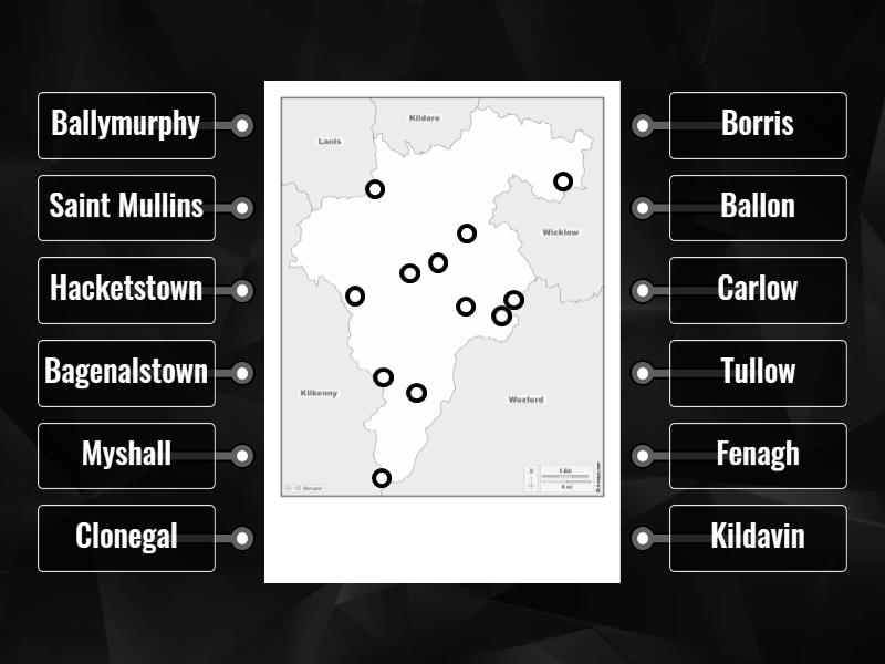 Carlow map - Labelled diagram