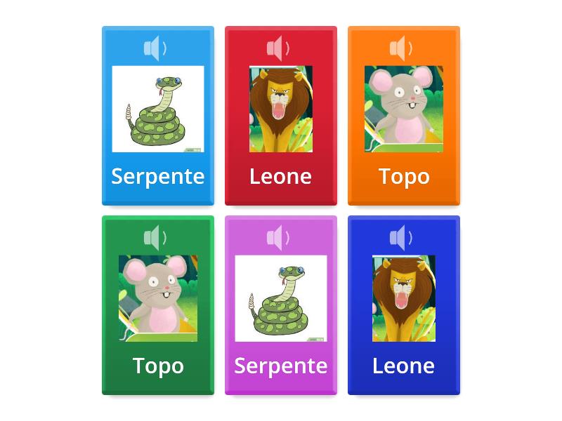 Il topo e il leone - Flip tiles