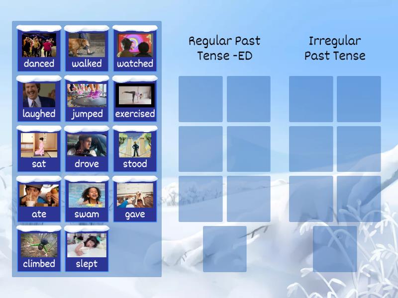 Past Tense Verb Sort - Group sort