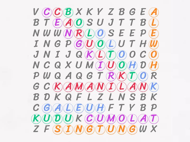Basa Sunda - Wordsearch