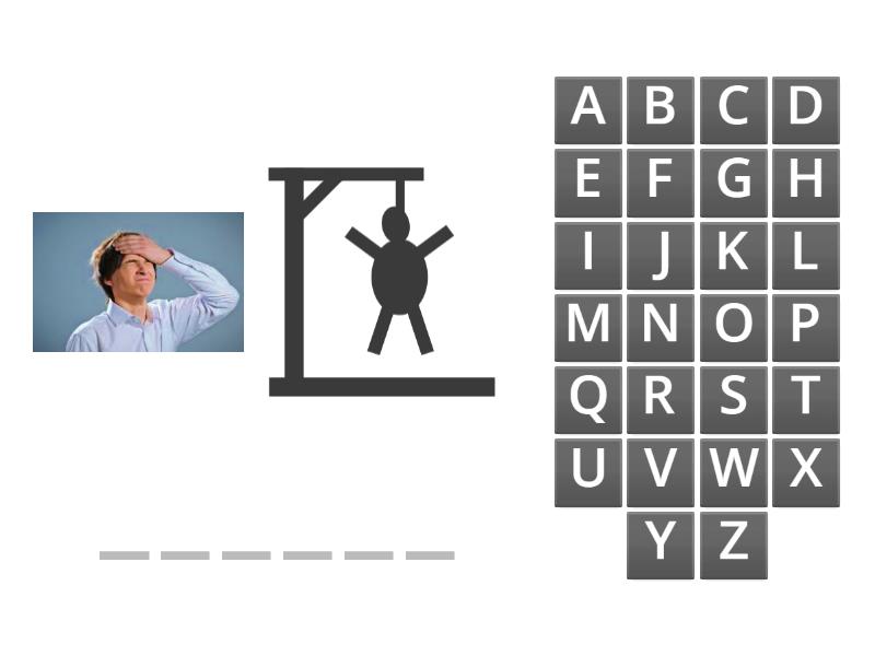 complete the word by picking the correct letters - Hangman