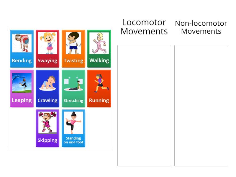 G4. Locomotor Vs. Non-locomotor Movements - Group sort