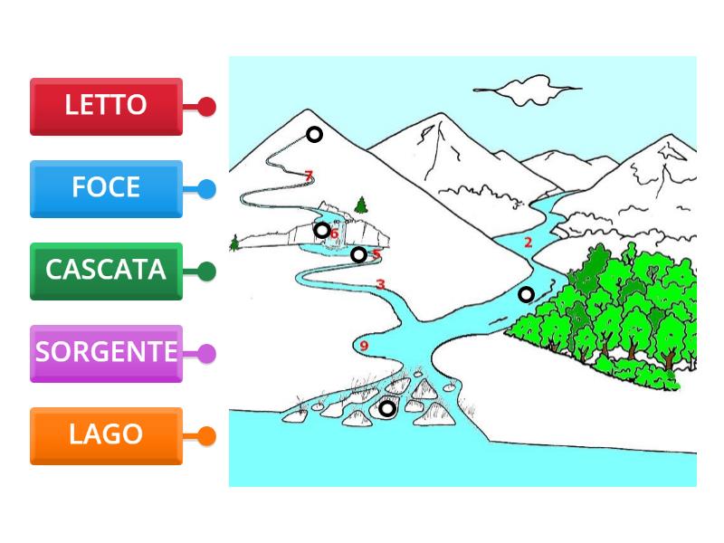 Il fiume VERIFICA - Labelled diagram