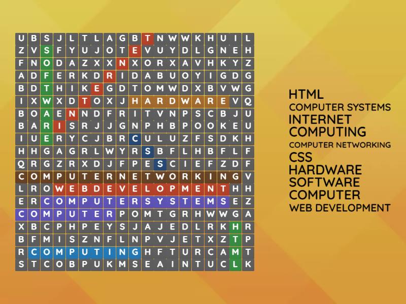 INTRODUCTION TO COMPUTING - Wordsearch