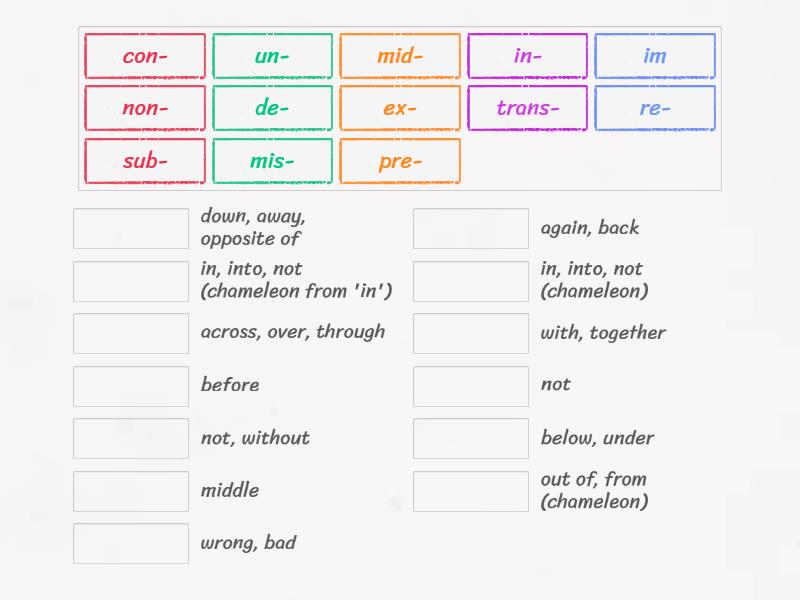 Prefix match to im- - Match up