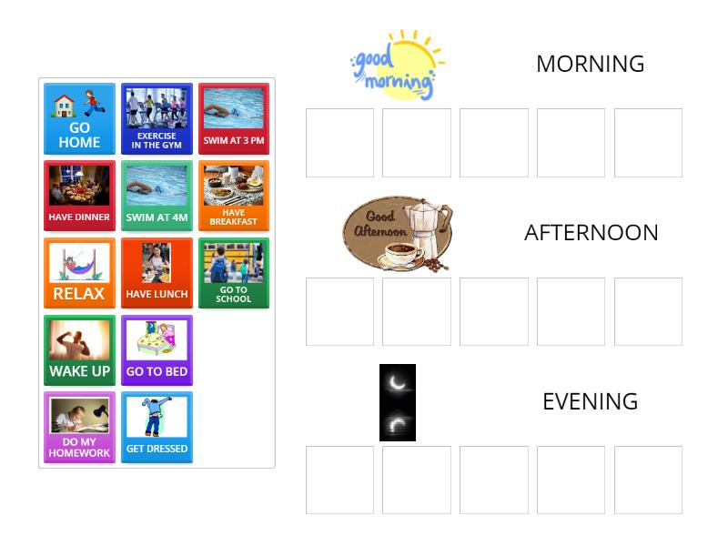 MY DAILY ROUTINE - Group sort